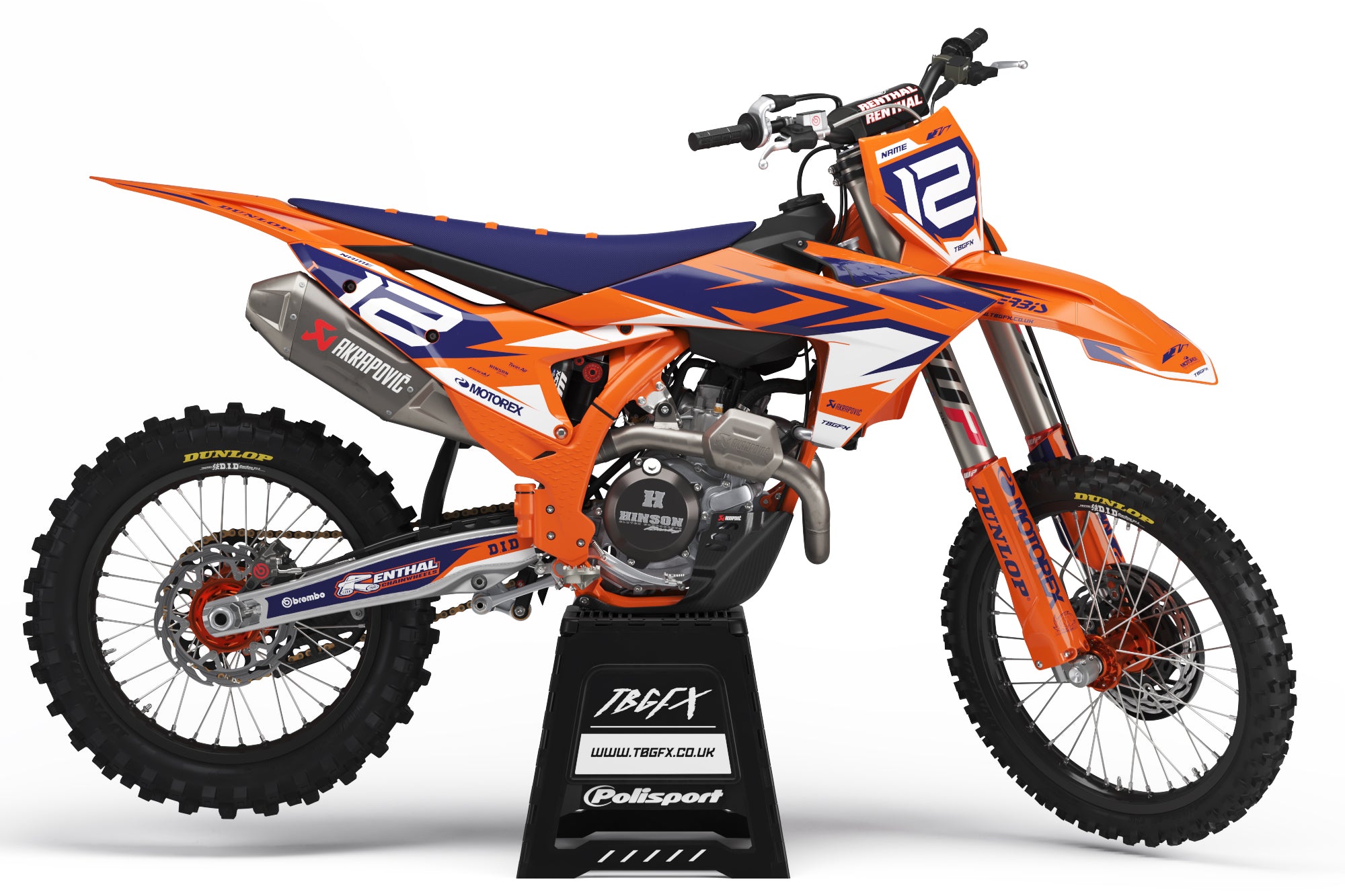 KTM 'Blaze' Orange Graphics Kit – TB Graphics LTD