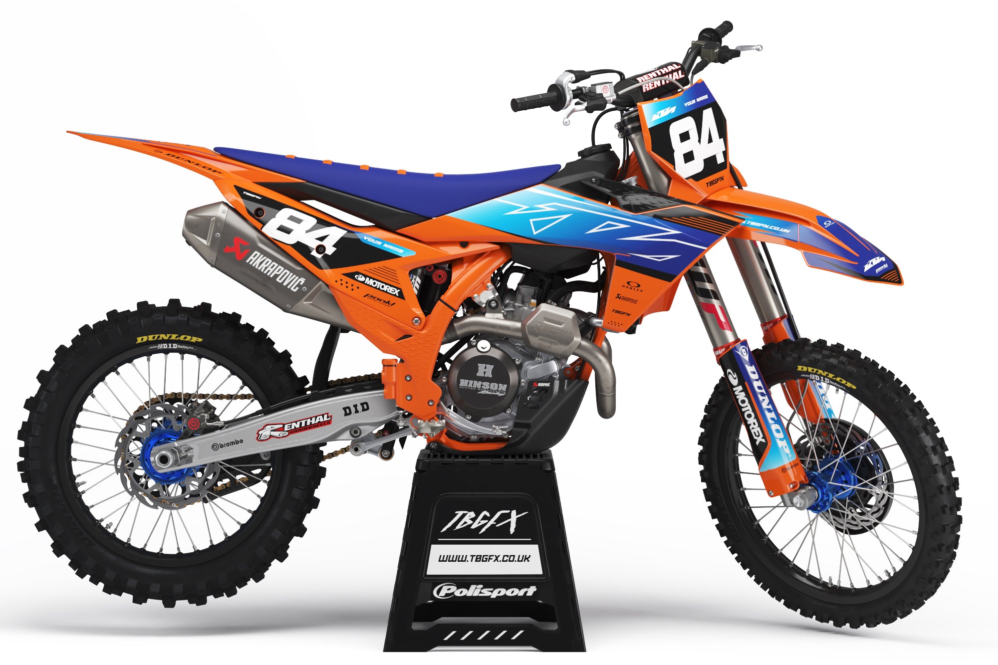 KTM 'Faded' Blue Graphics Kit – TB Graphics LTD