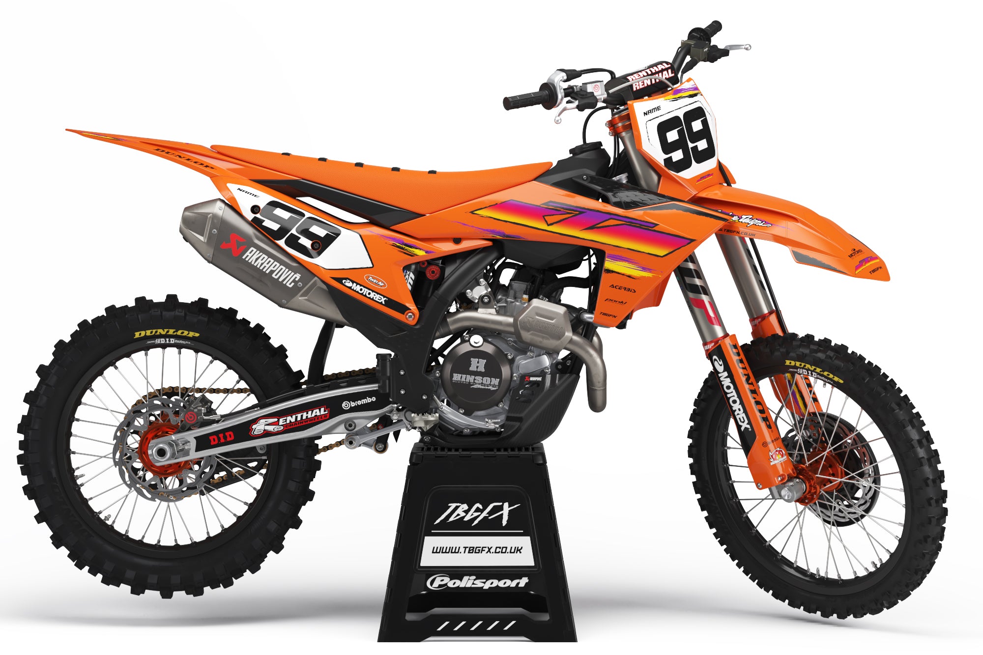 KTM 'Retro' Orange Graphics Kit – TB Graphics LTD