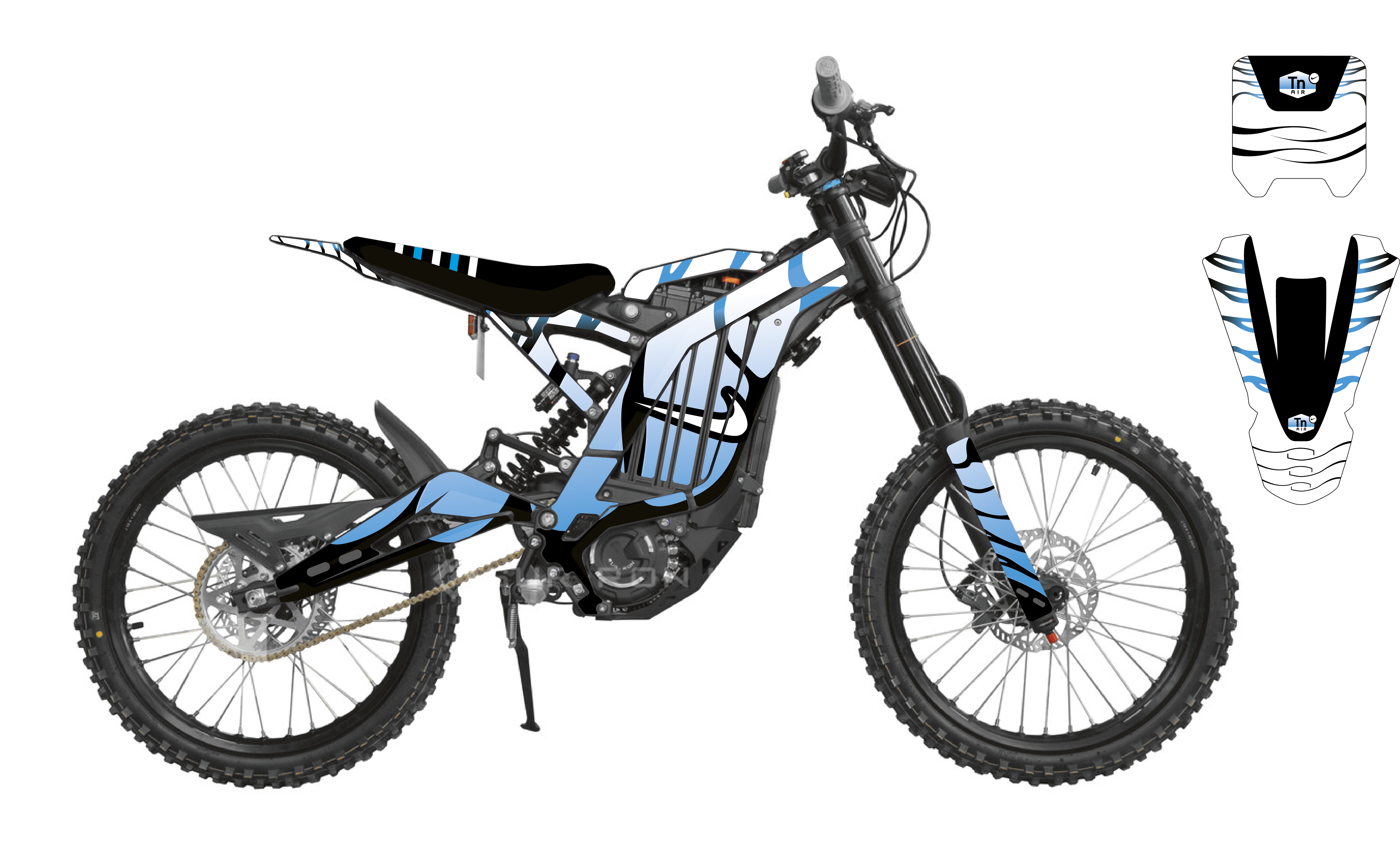 Surron 'TN BLUE GRADIENT' Graphics Kit – TB Graphics LTD