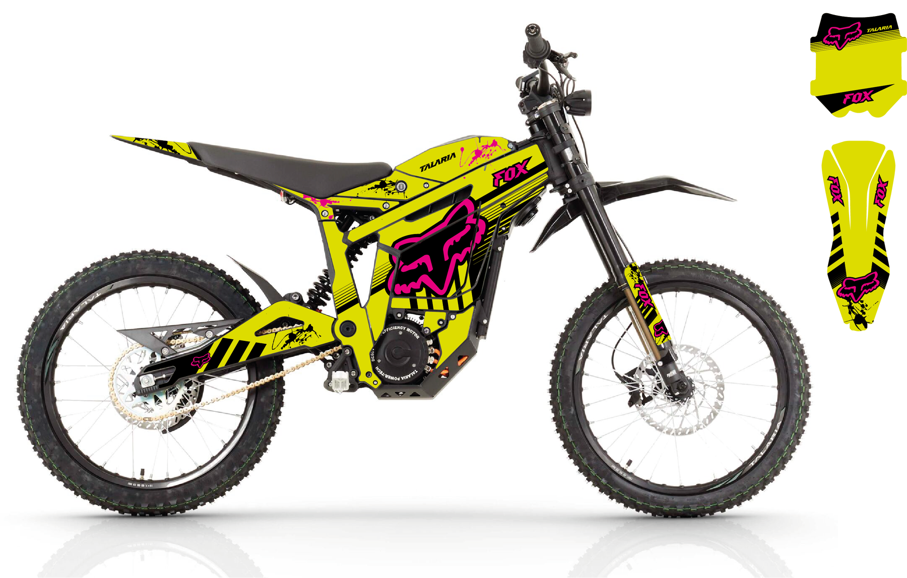 Talaria 'OG Fox' Yellow/Pink Graphics Kit – TB Graphics LTD