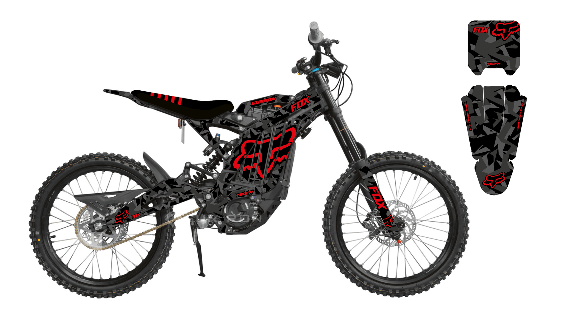 Surron 'URBAN CAMO' Red Graphics Kit – TB Graphics LTD