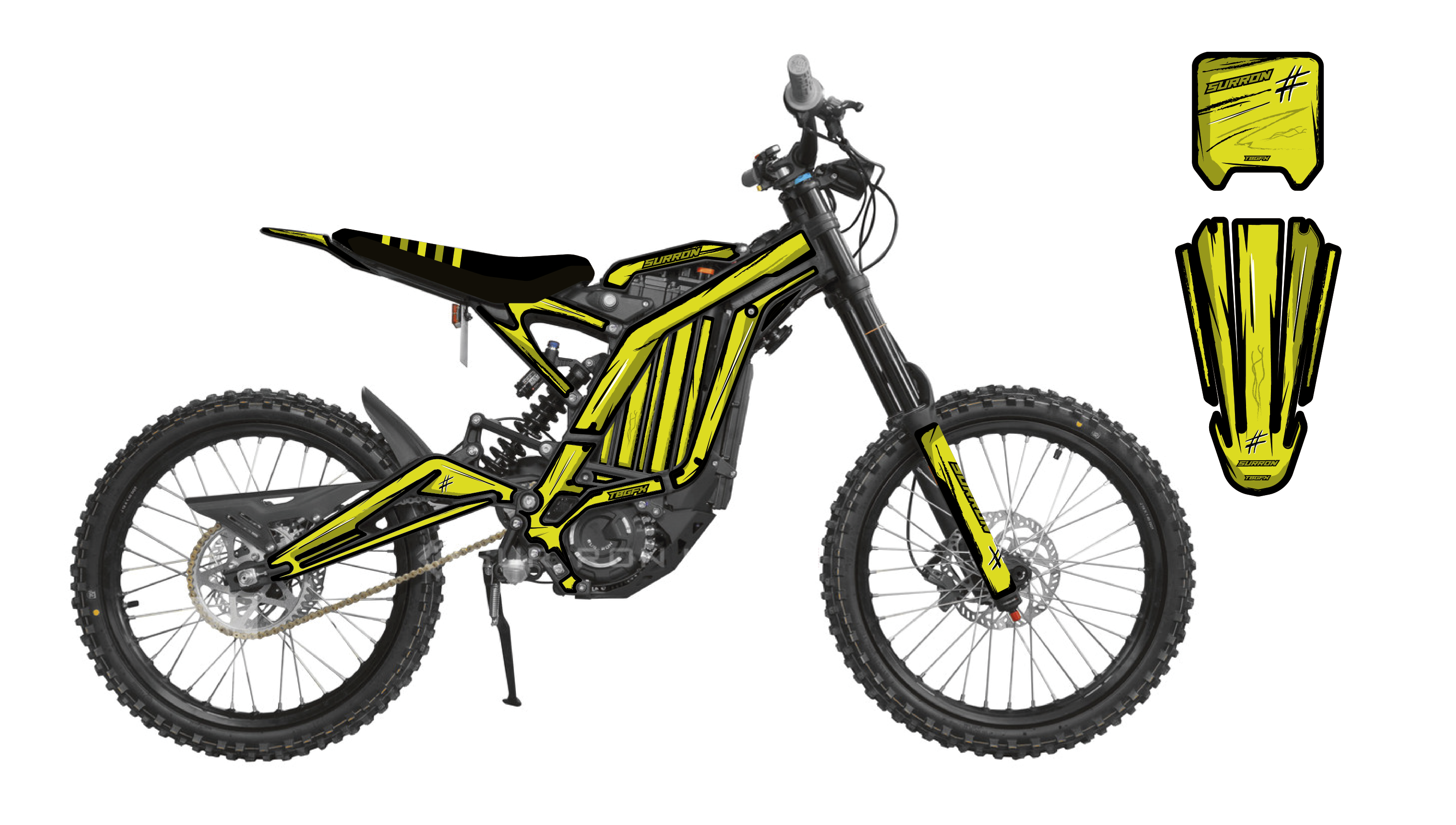 Surron 'Sketch Lemon' Graphics Kit – TB Graphics LTD