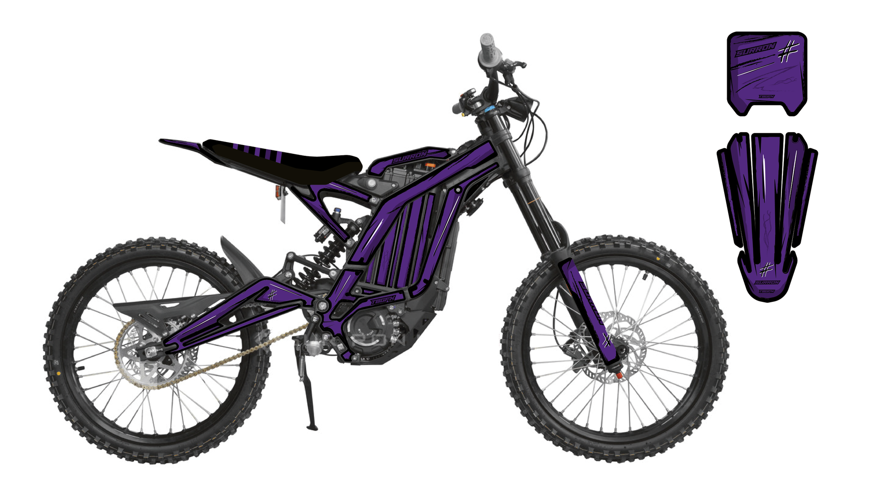 Surron 'Sketch Purple' Graphics Kit – TB Graphics LTD