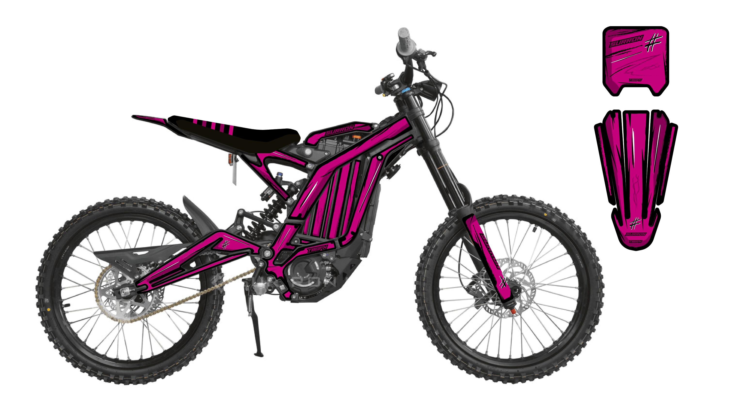 Surron 'Sketch Pink' Graphics Kit – TB Graphics LTD