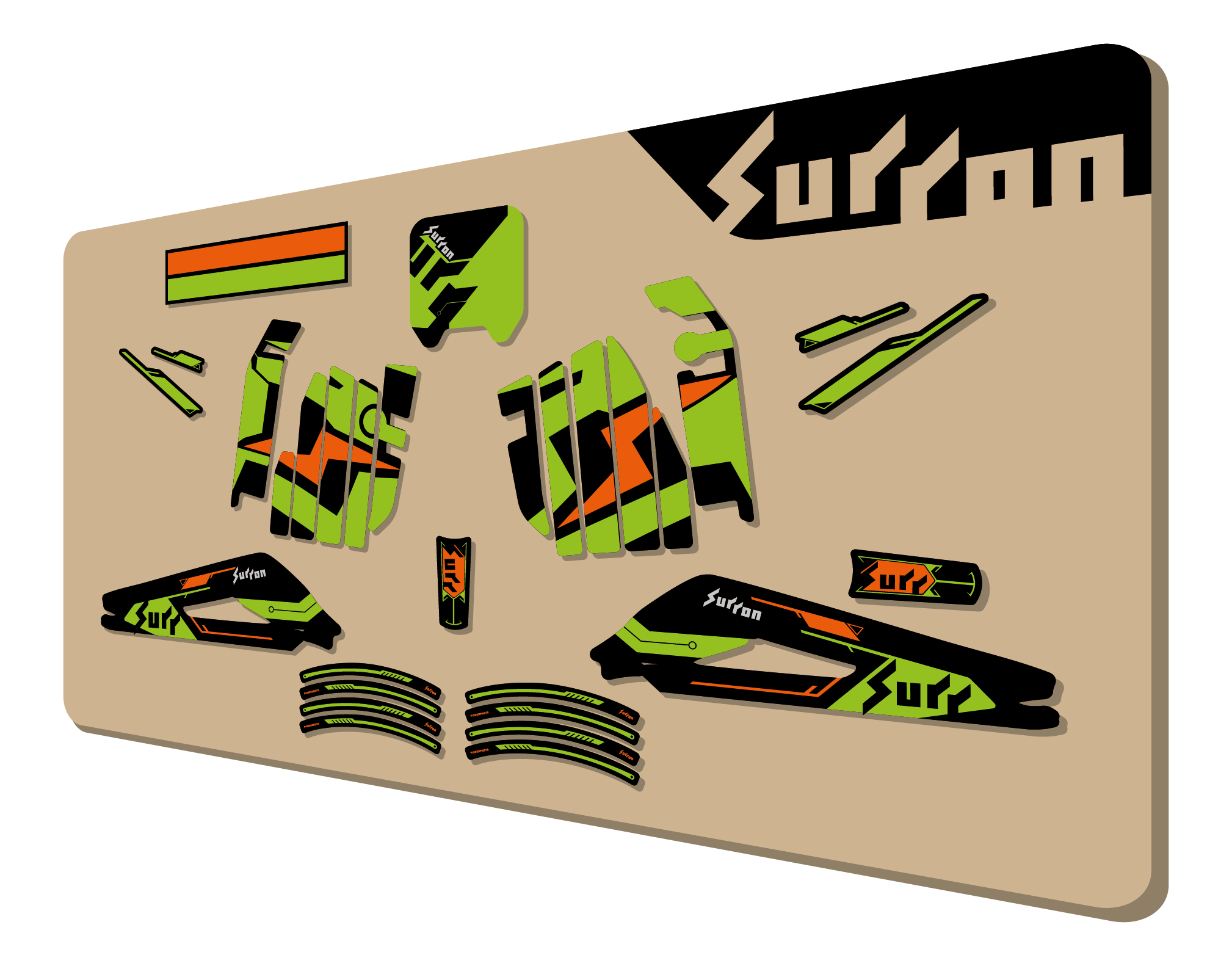 Surron Light Bee OEM Green / Orange – TB Graphics LTD