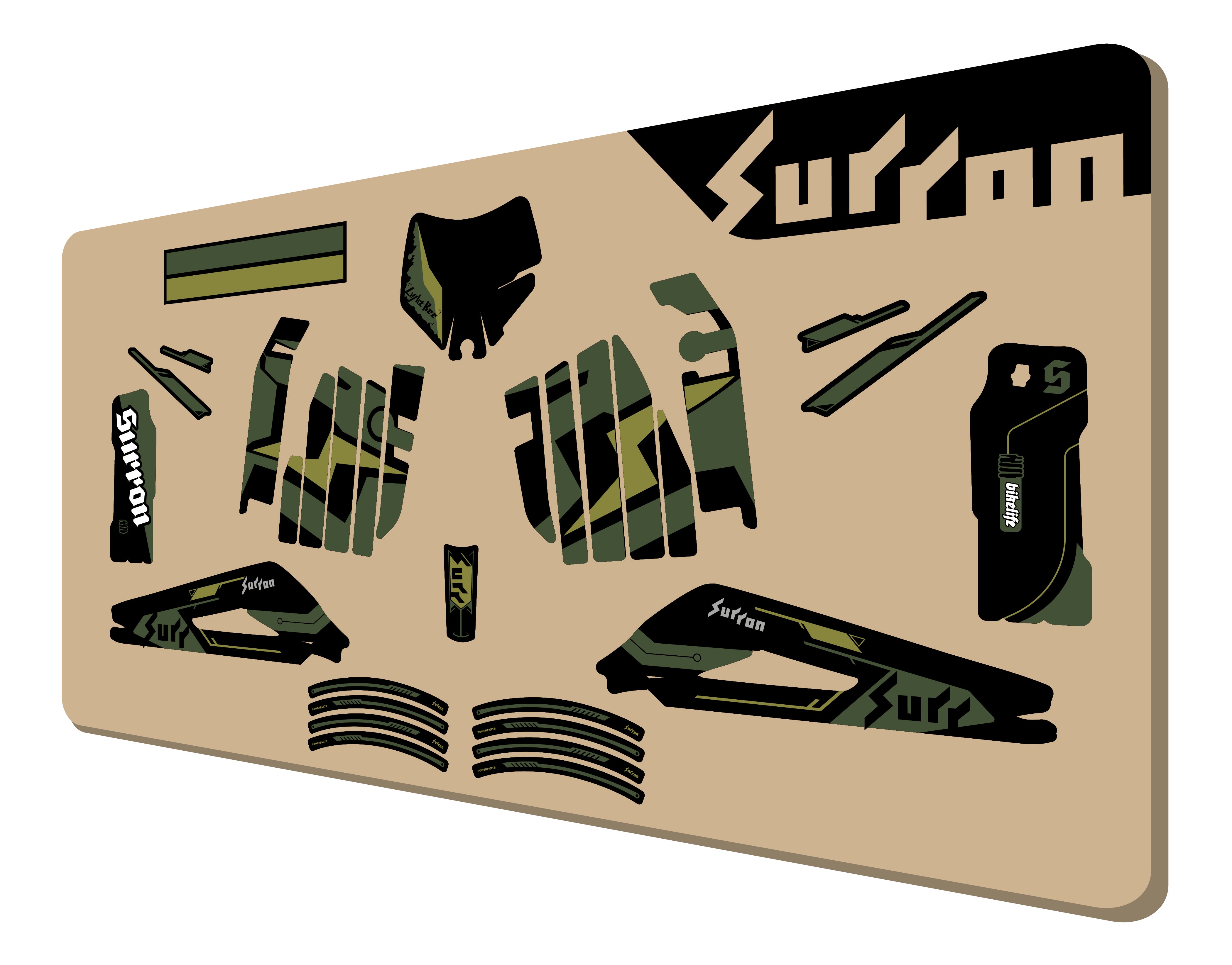 Surron Light Bee 25 OEM Woodland Green – TB Graphics LTD