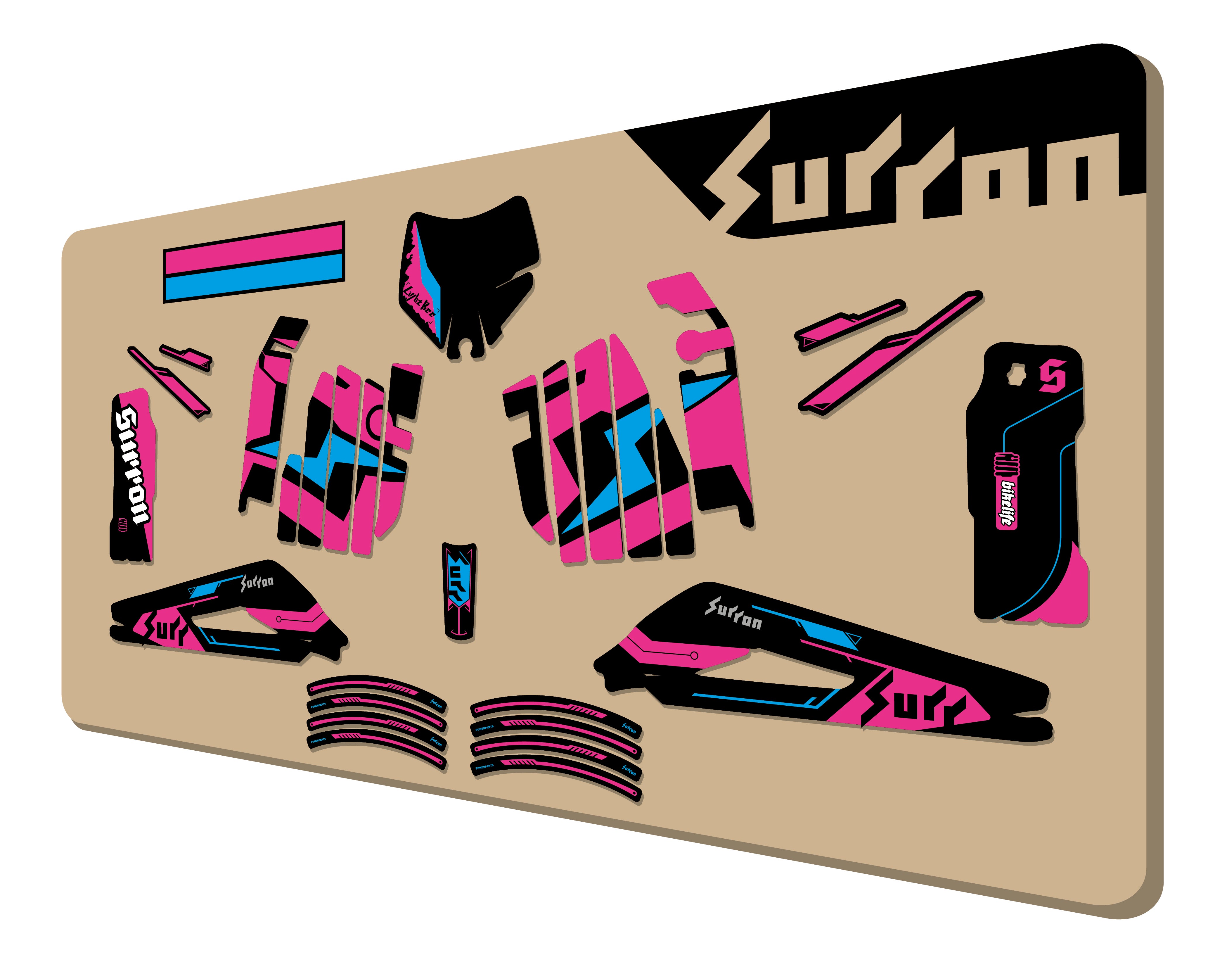 Surron Light Bee 25 OEM Pink / Cyan – TB Graphics LTD