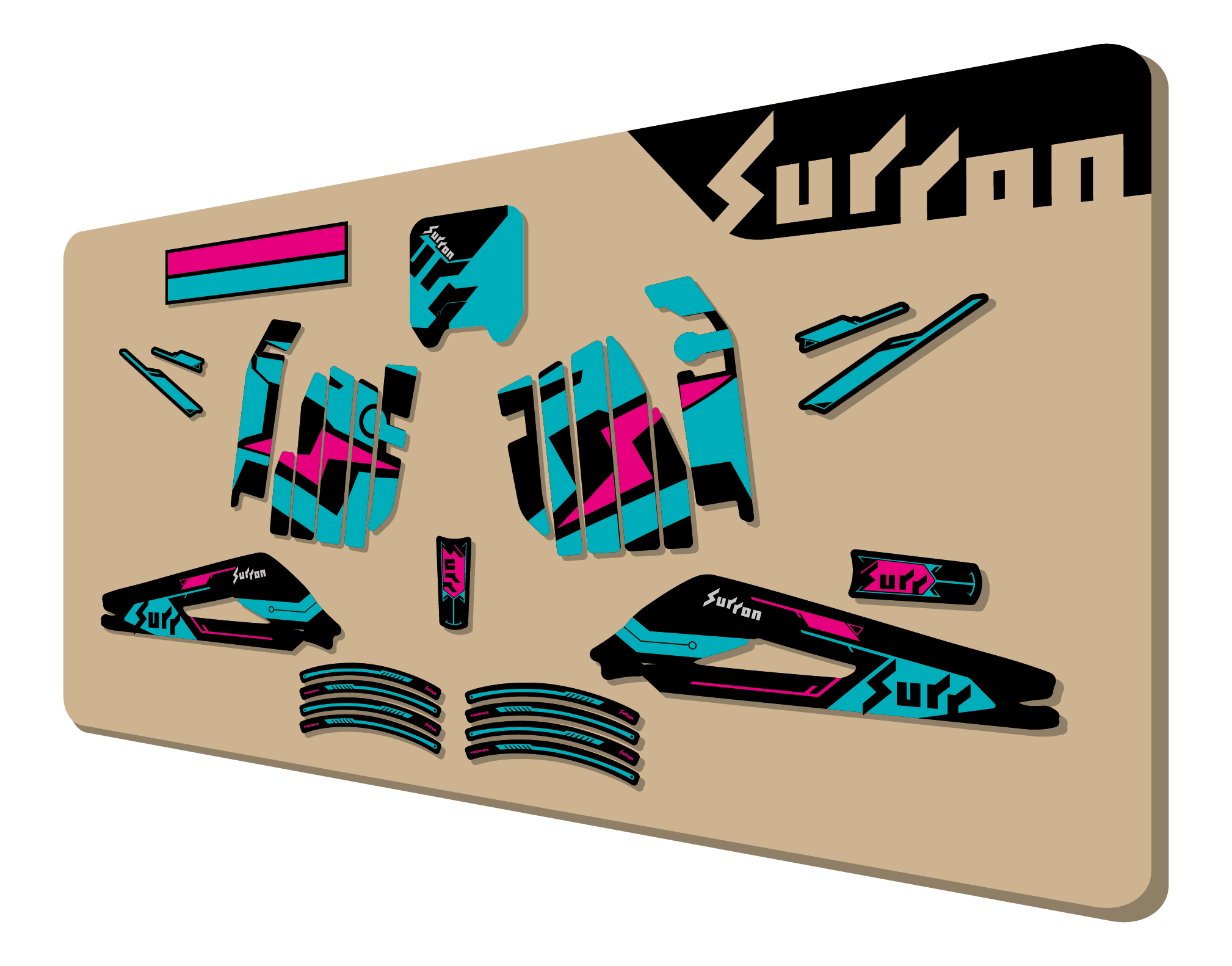 Surron Light Bee OEM Teal / Pink – TB Graphics LTD