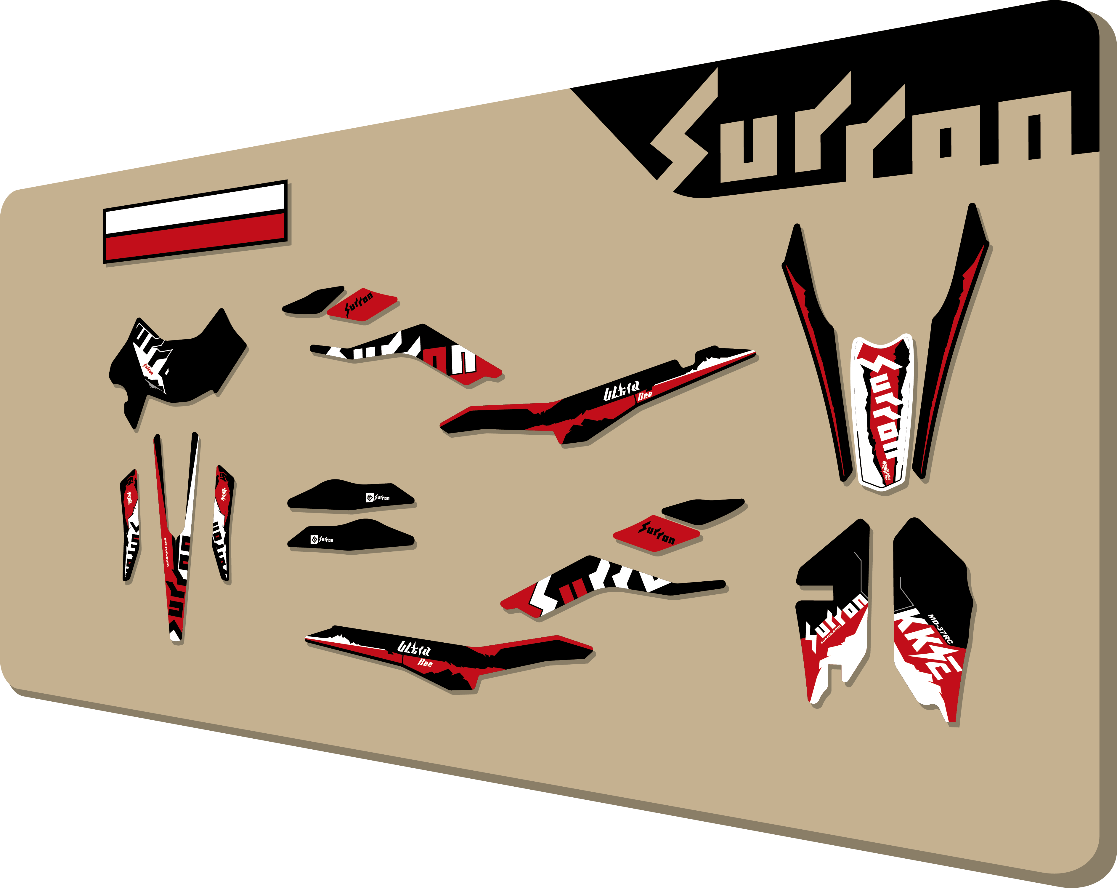 Surron Ultra Bee OEM Red / White – TB Graphics LTD