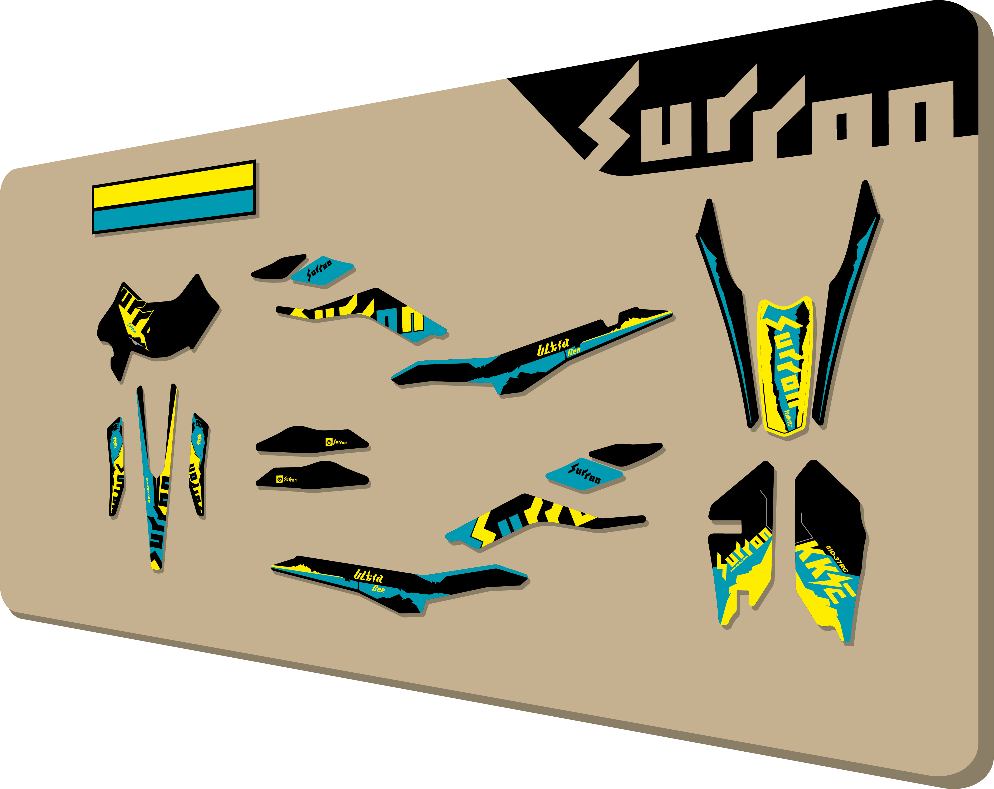 Surron Ultra Bee OEM Yellow / Mid Blue – TB Graphics LTD