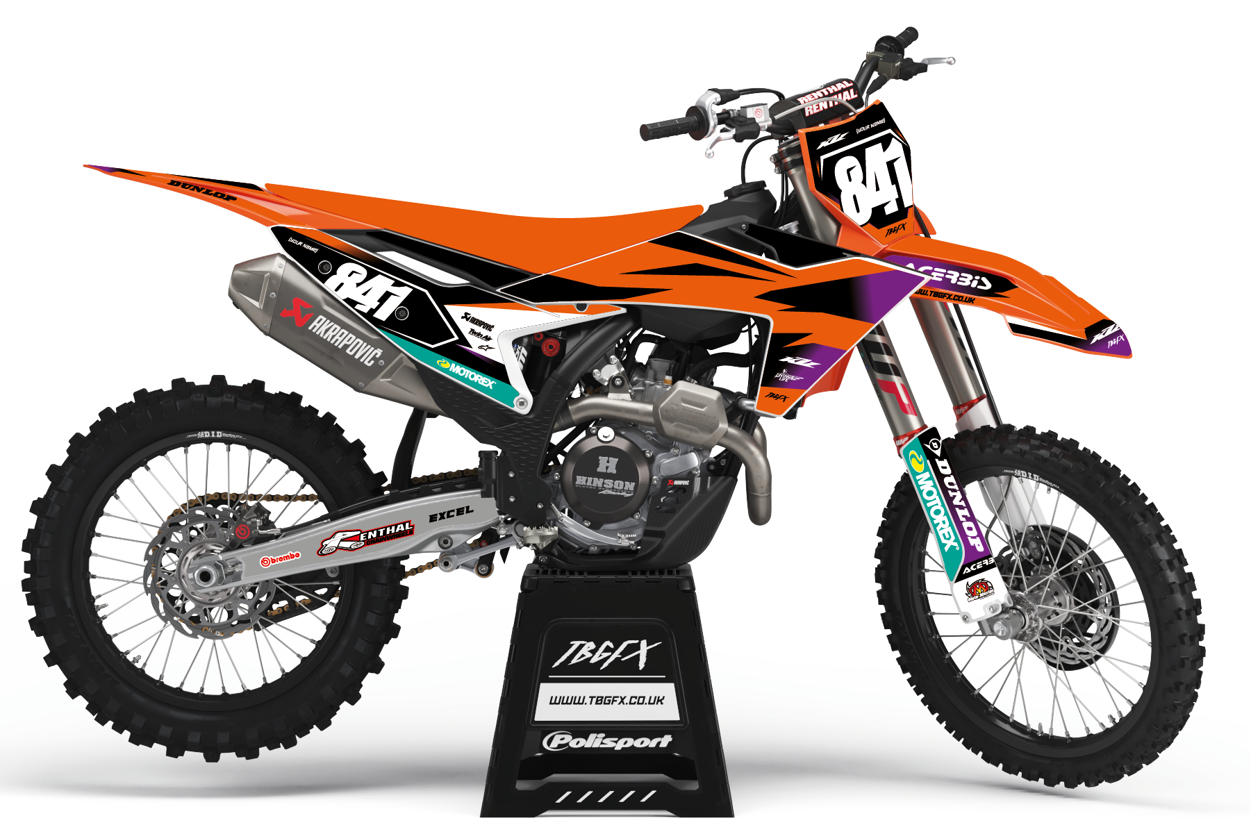 KTM 'FACTORY 24' ORANGE Graphics Kit – TB Graphics LTD