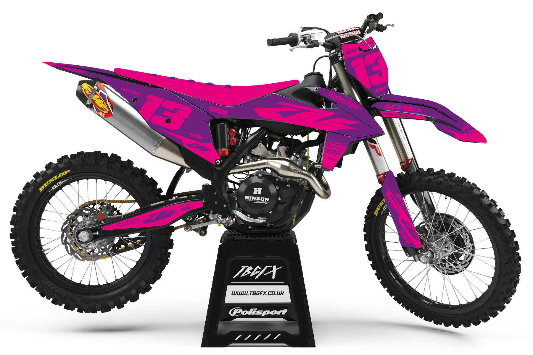 KTM 'VOLT' PURPLE/PINK Graphics Kit – TB Graphics LTD