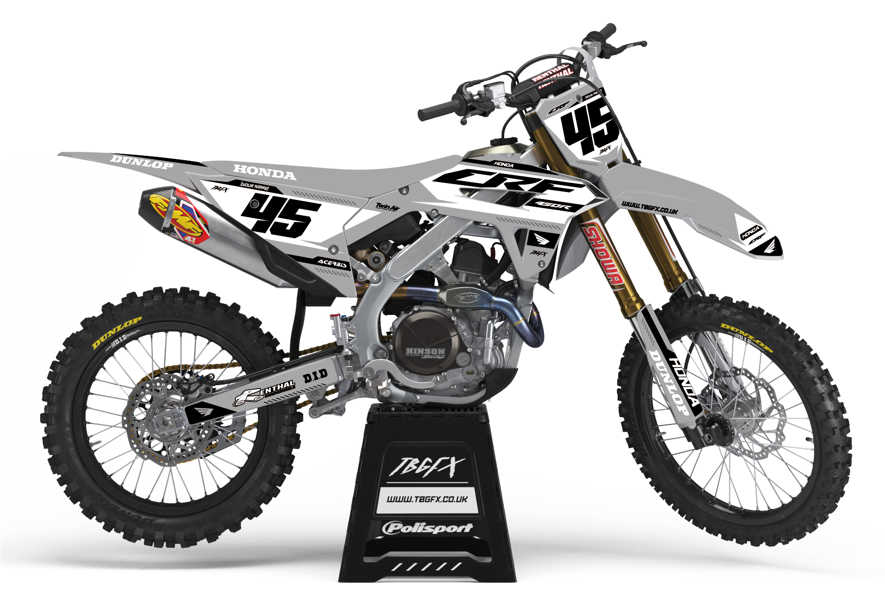 Honda "SWITCH-UP" NARDO/WHITE Graphics Kit – TB Graphics LTD