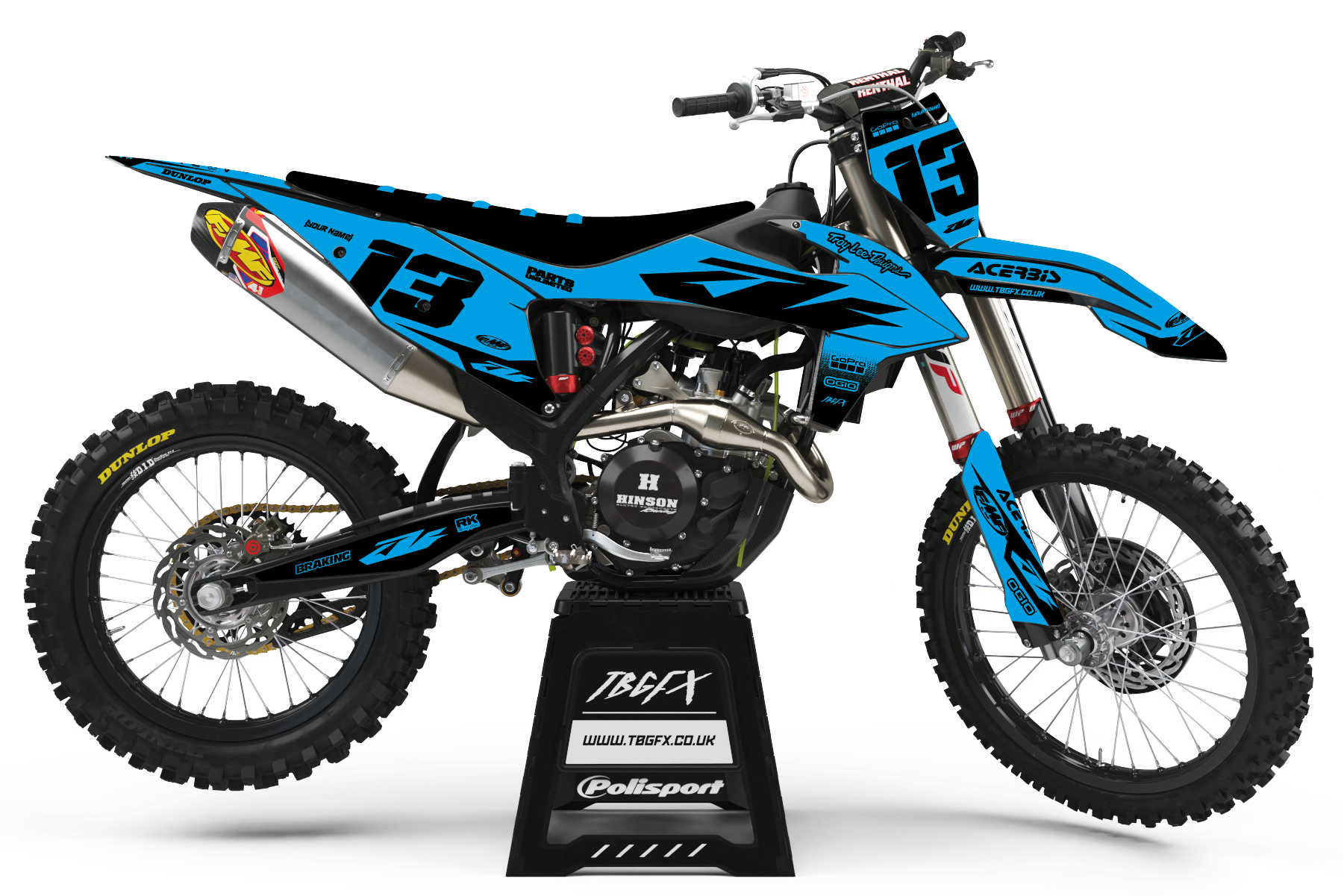 KTM 'VOLT' CYAN/BLACK Graphics Kit – TB Graphics LTD