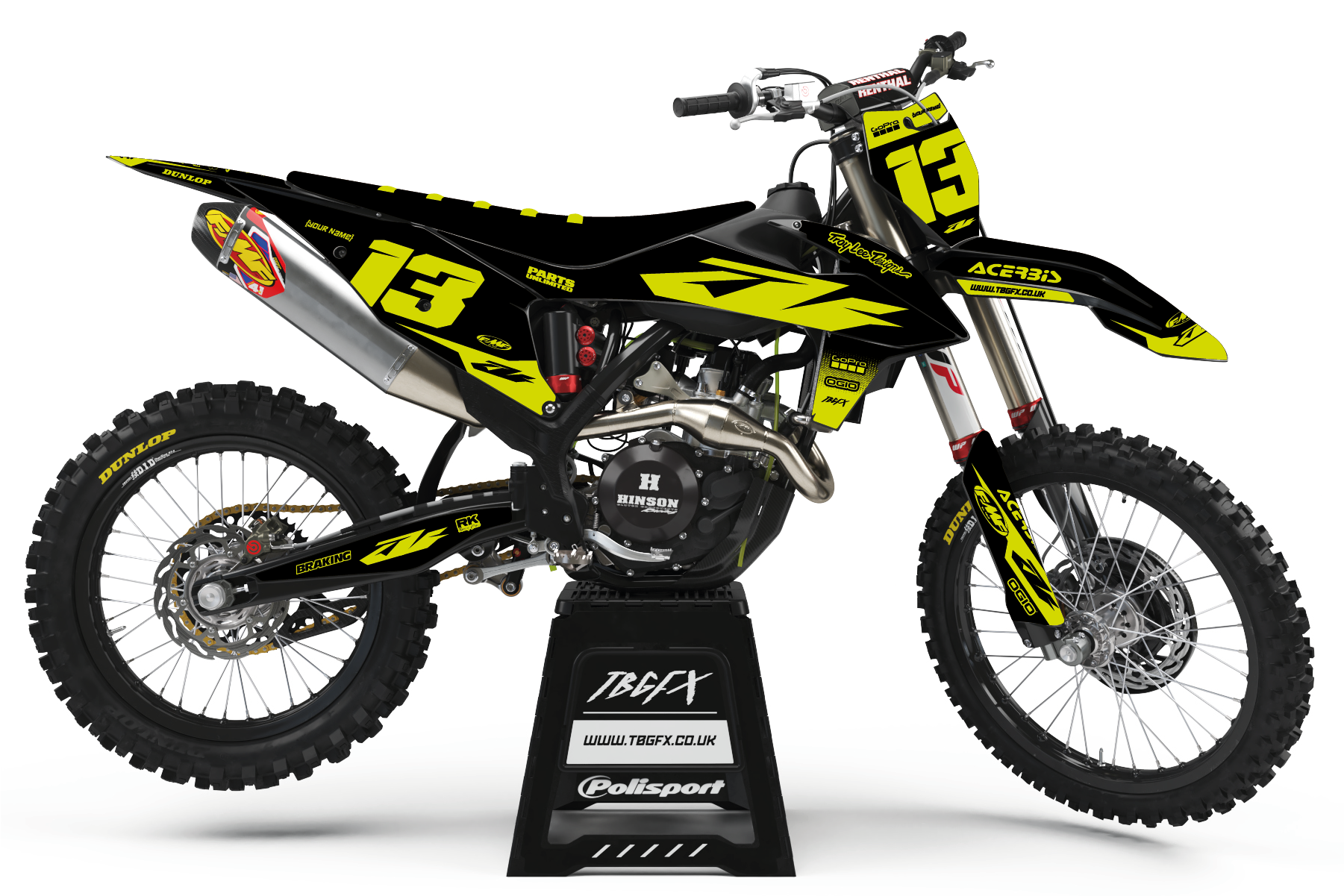 KTM 'VOLT' BLACK/YELLOW Graphics Kit – TB Graphics LTD