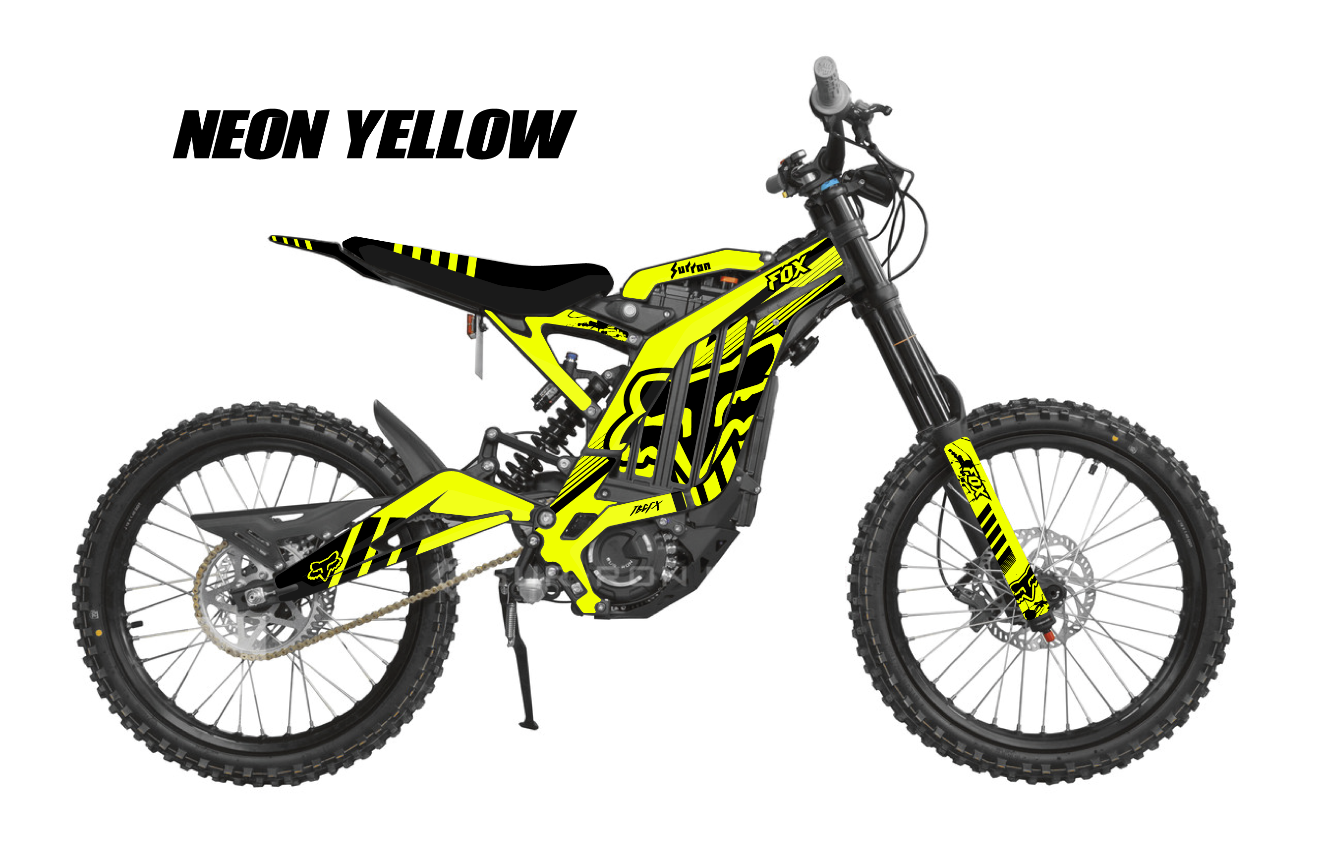 Surron 'OG FOX ' Neon Yellow Graphics Kit – TB Graphics LTD