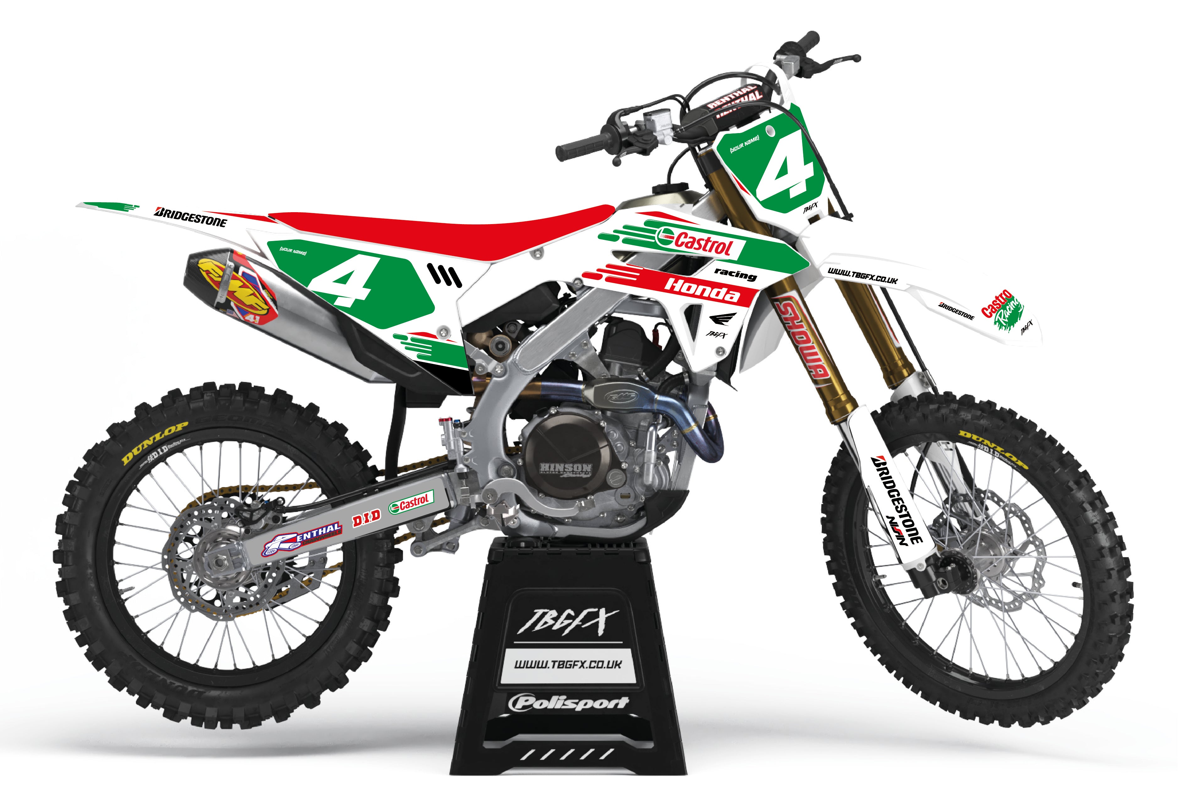 Honda "CASTROL" Graphics Kit – TB Graphics LTD