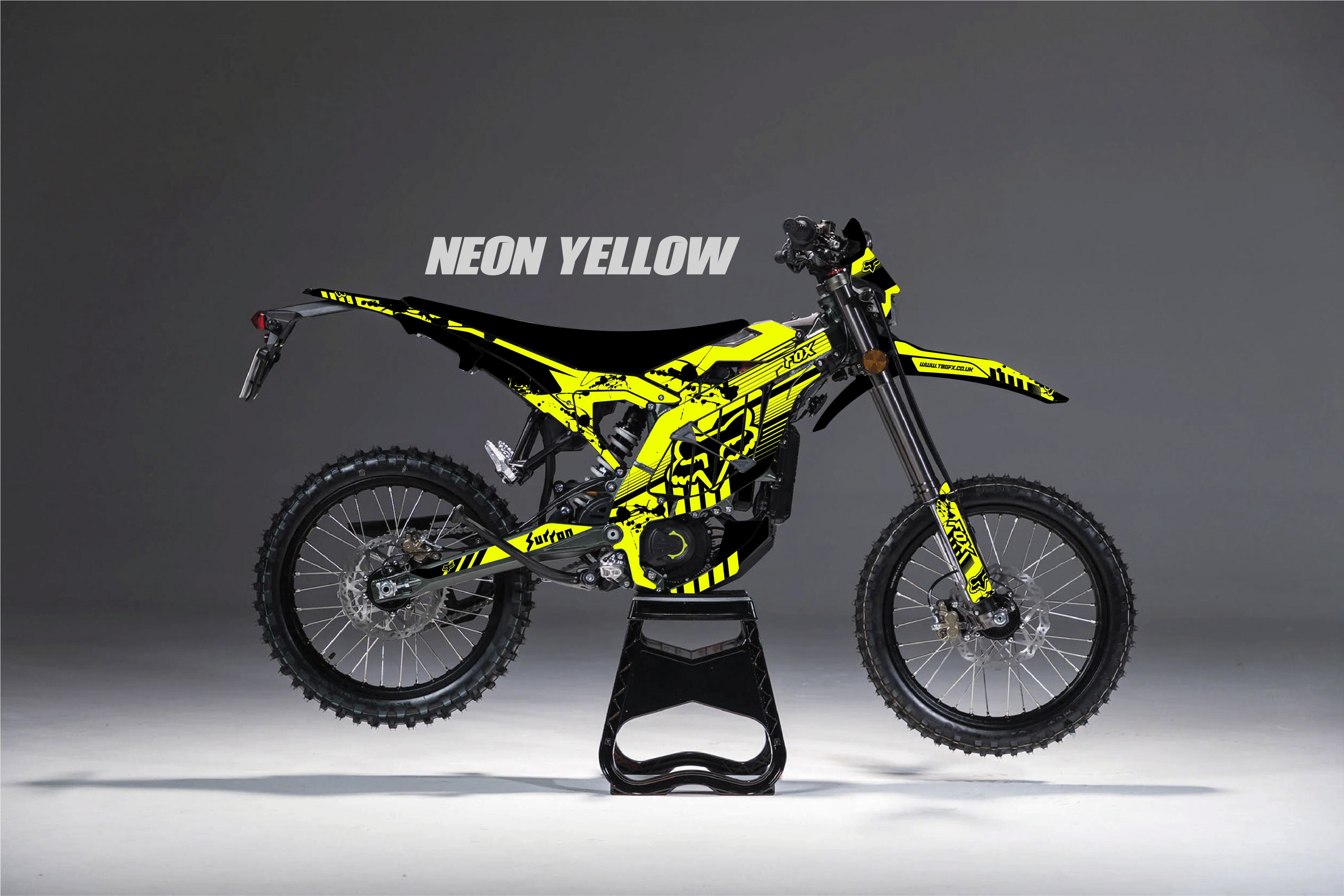 Surron Ultra Bee "OG FOX" Neon Yellow Graphics Kit – TB Graphics LTD