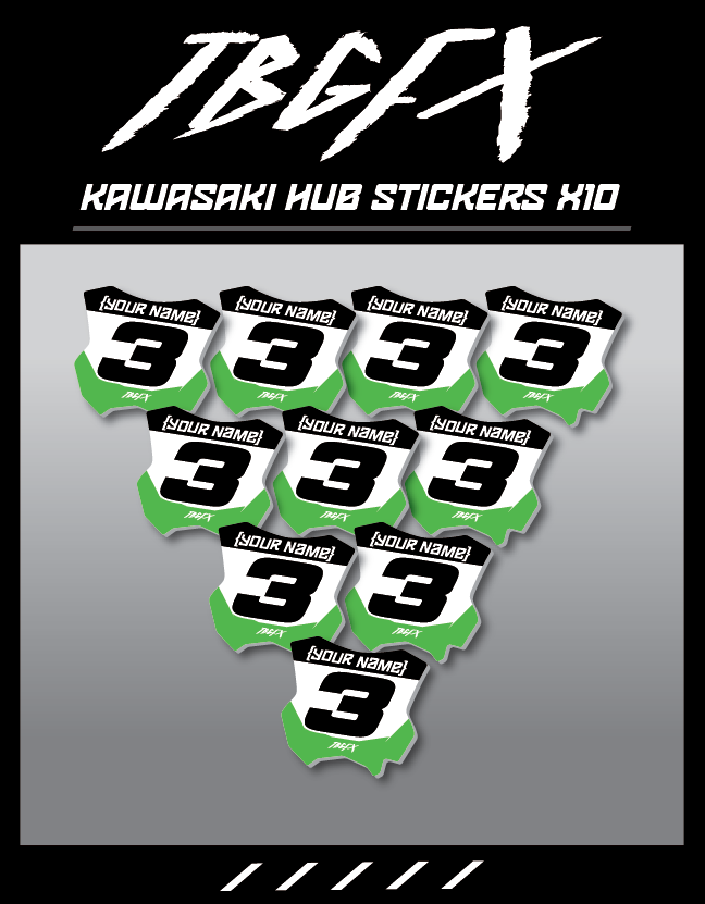 Kawasaki Hub Stickers Upper Fork Graphics – TB Graphics LTD