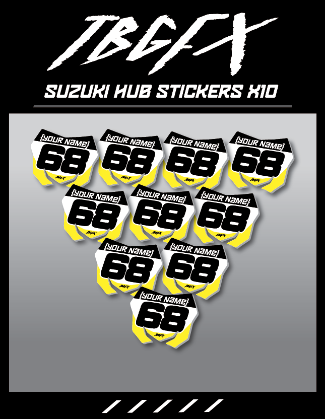 Suzuki Hub Stickers Upper Fork Graphics – TB Graphics LTD