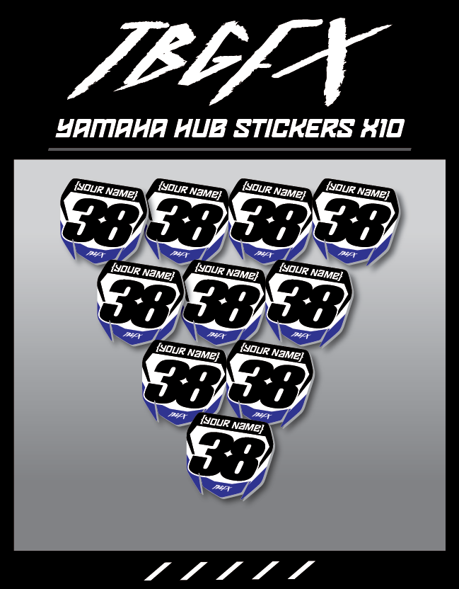 Yamaha Hub Stickers Upper Fork Graphics – TB Graphics LTD