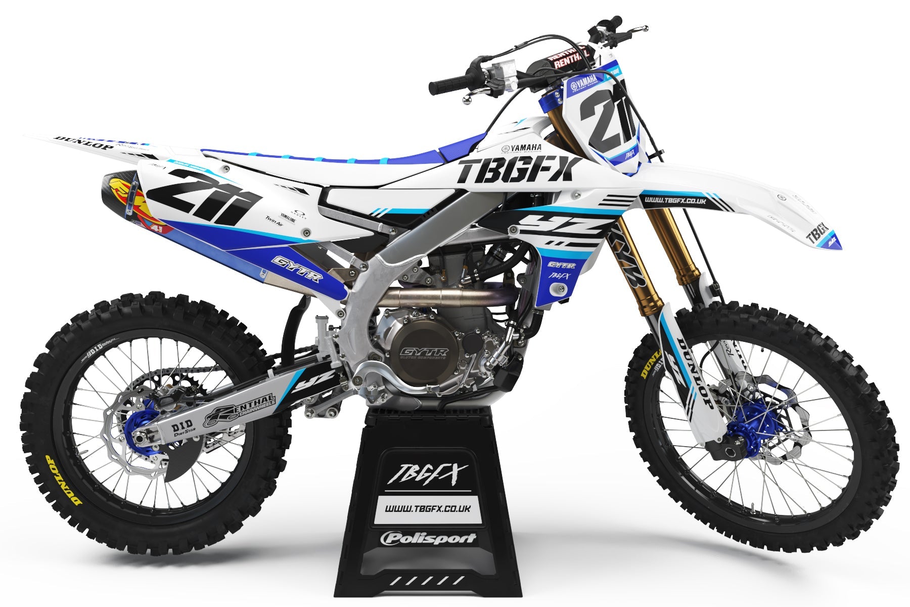 Yamaha 'SPRINT' WHITE/BLUE' Graphics Kit – TB Graphics LTD